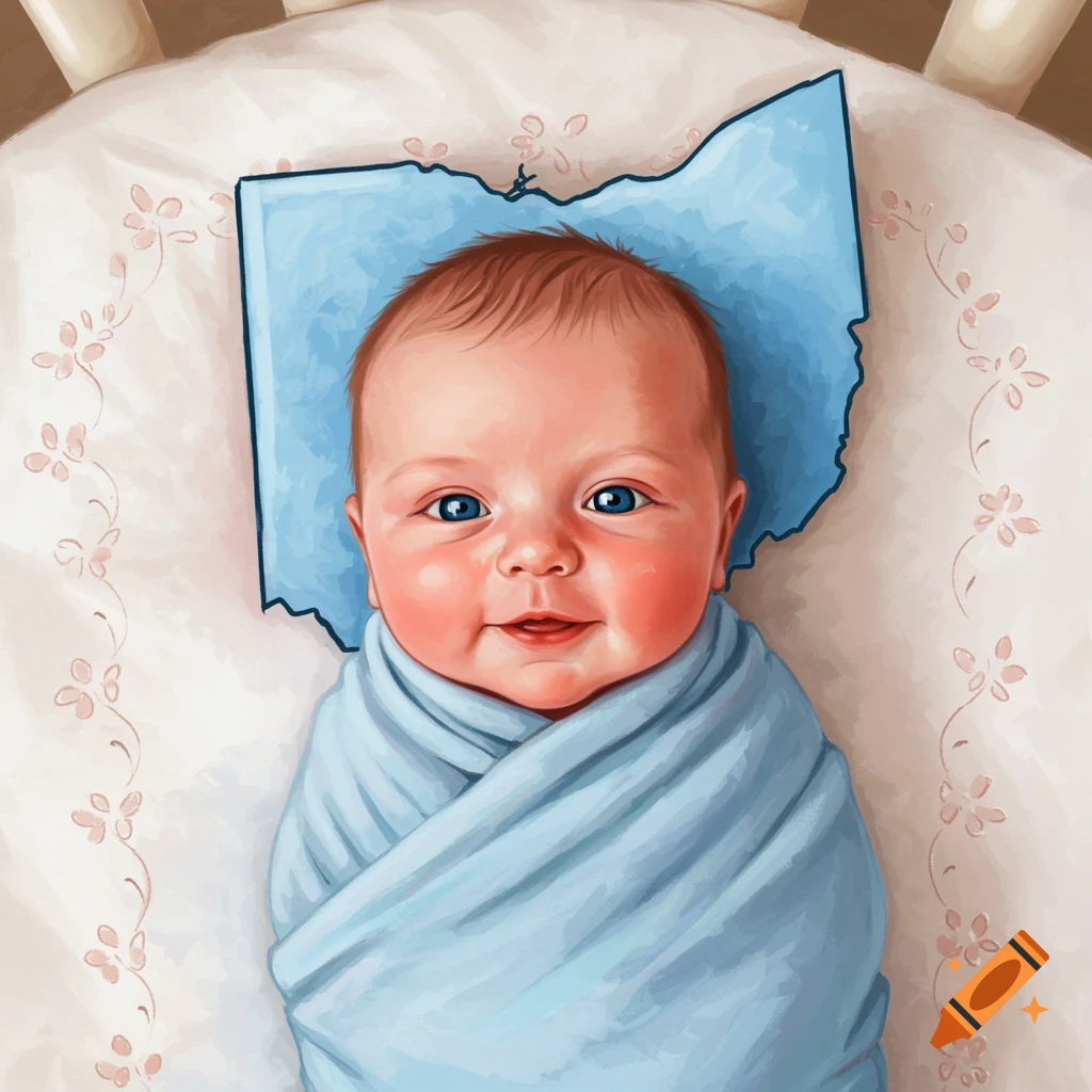 Cartoon Baby Head Shape