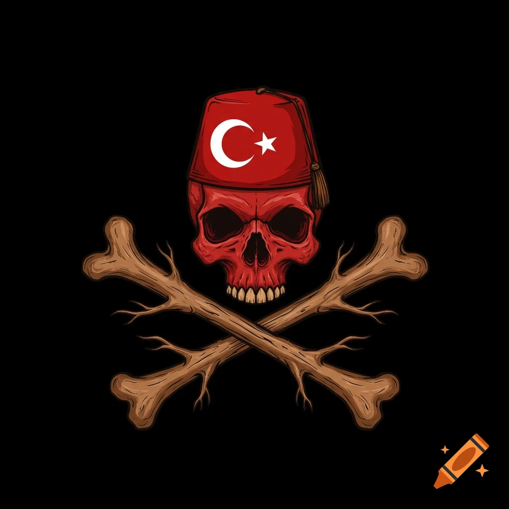 Turkey skull and crossbones on Craiyon