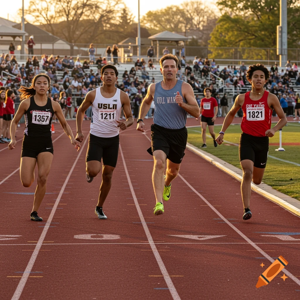 Track and field event on Craiyon