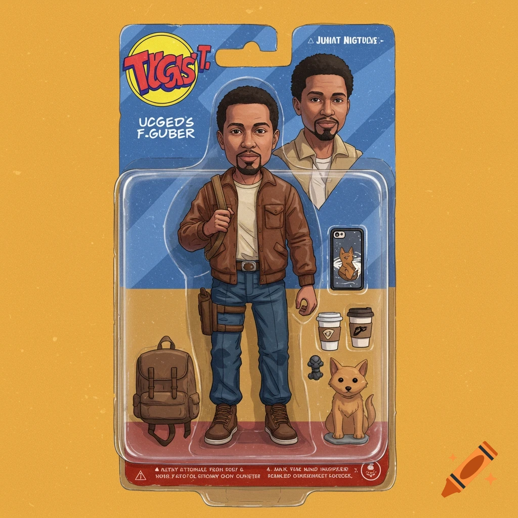 Action figure in package resembling a teacher with coffee cup and ...