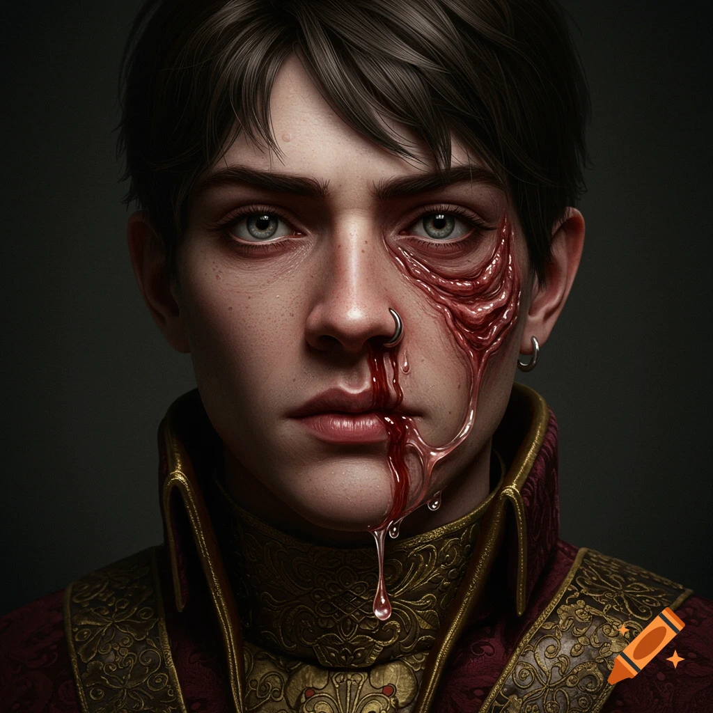 Human face on a spine on Craiyon