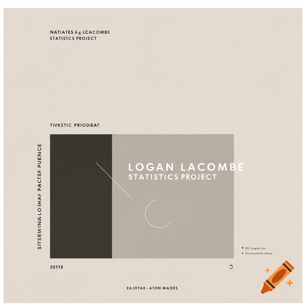 Minimalist cover image for a Statistics Project by Logan LaCombe on Craiyon