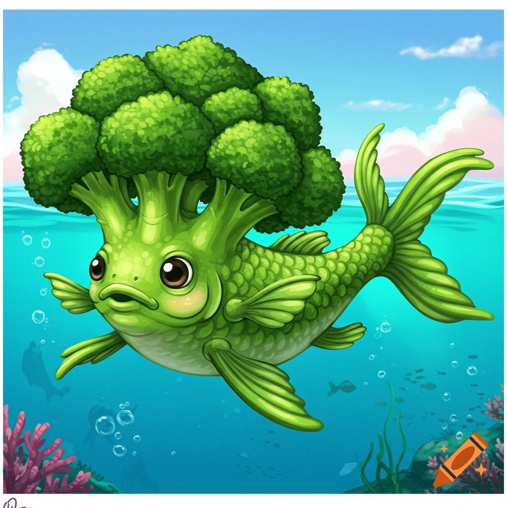 A cute cartoon loach fish with a long body swims in an underwater scene ...