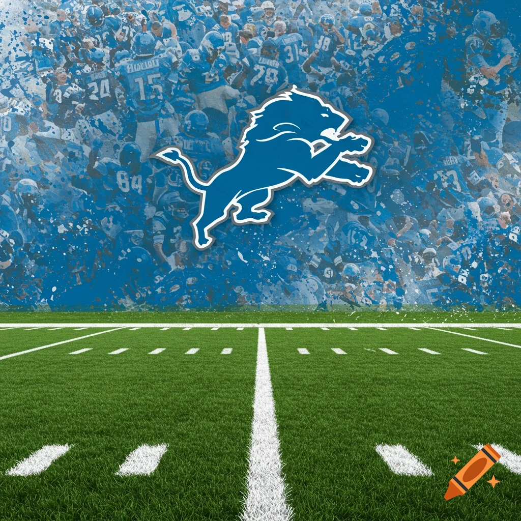 Detroit Lions logo background on Craiyon