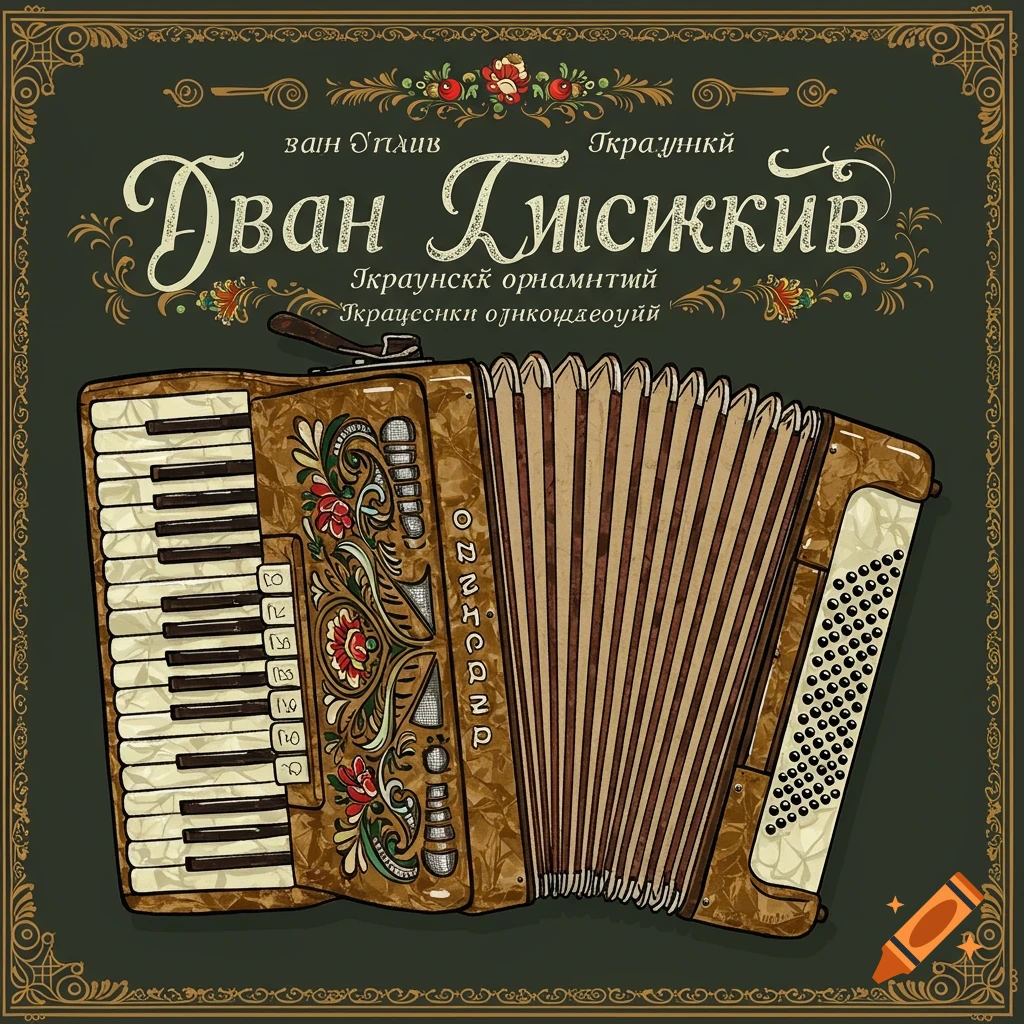 Book cover: Ivan Myskov - Ukrainian folk songs for accordion with ...