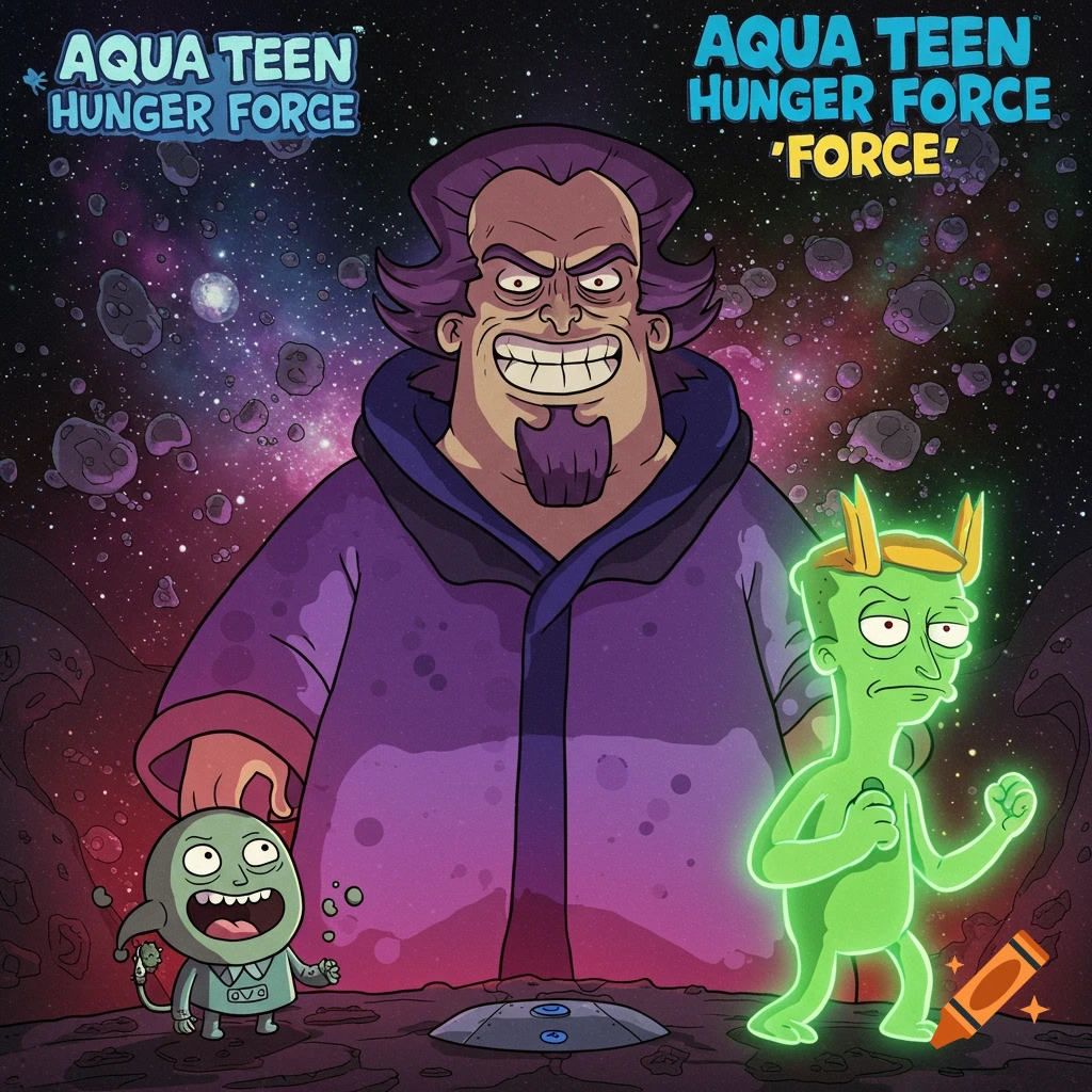 Aqua Teen Hunger Force album cover featuring Master Shake and Frylock ...