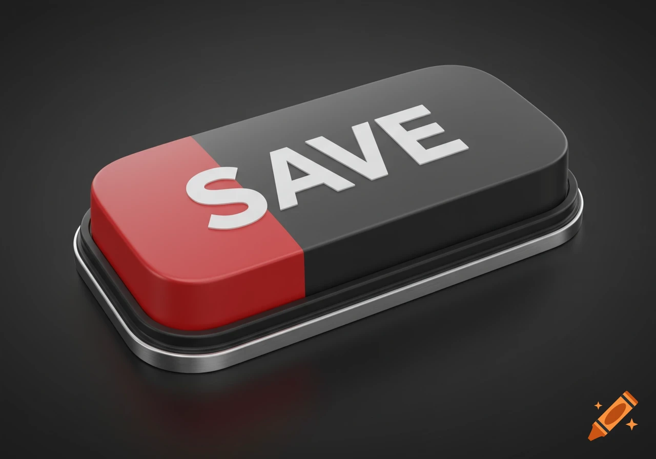 3D reflective save icon on Craiyon