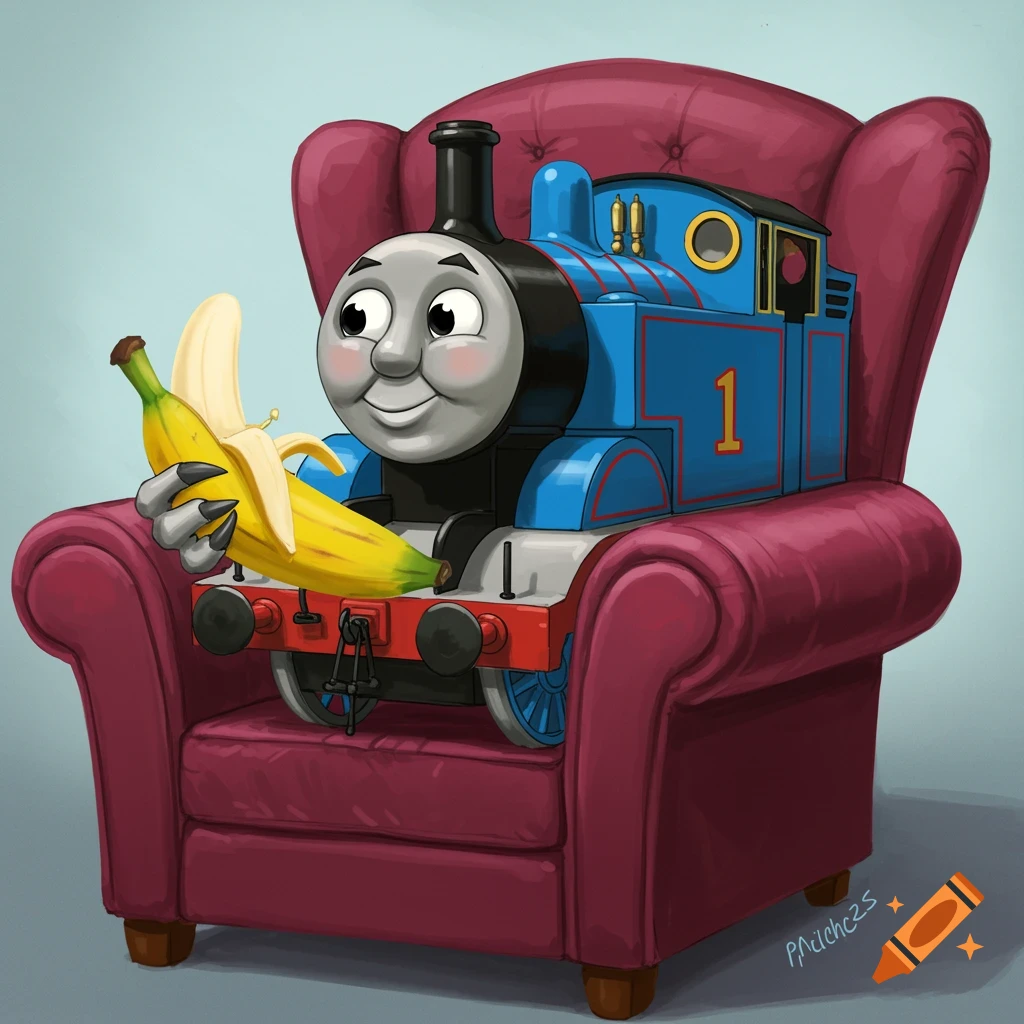 Angry Thomas the Tank Engine Sues Sprunki created on Craiyon