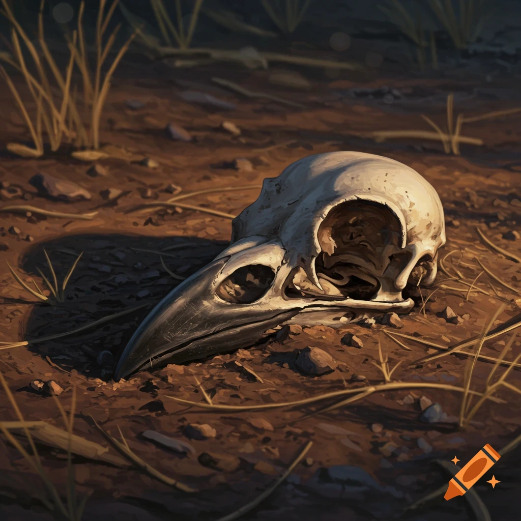 Skeleton of a swan showcasing intricate bone structure on Craiyon