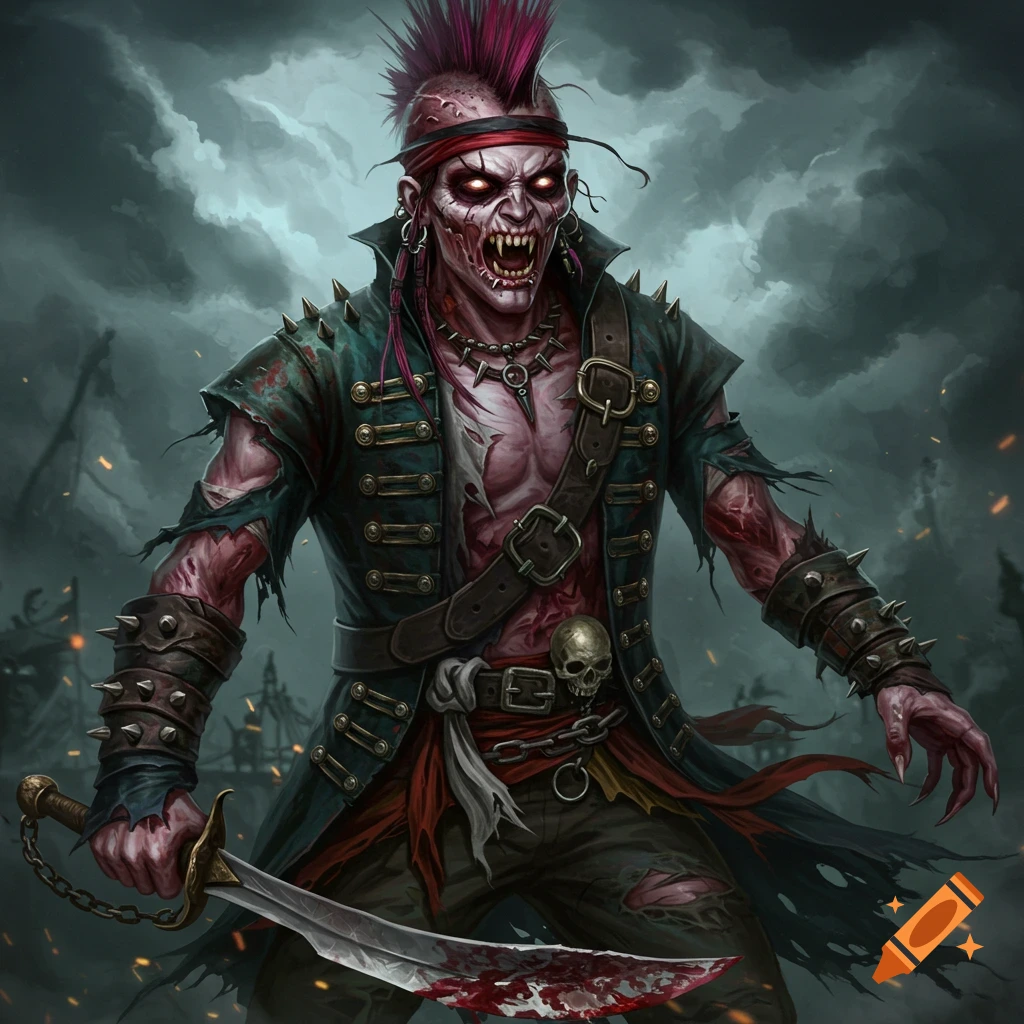 Pirate dinosaur character concept on Craiyon