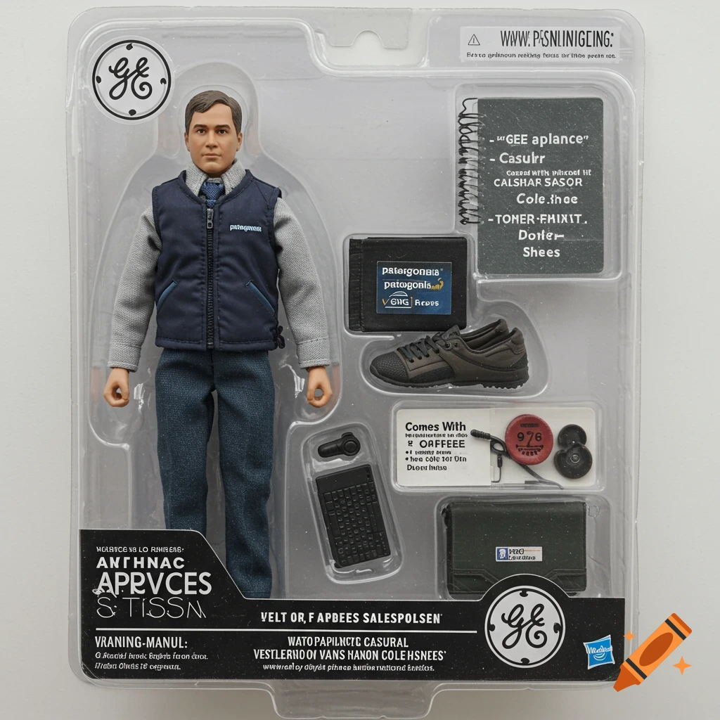 GE Appliance Salesperson action figure in packaging with accessories ...