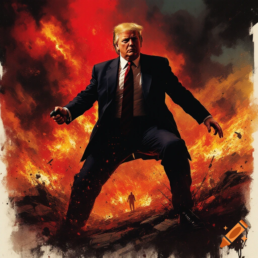 Movie poster for Trump Lives, a dark action comedy from the late 80s ...