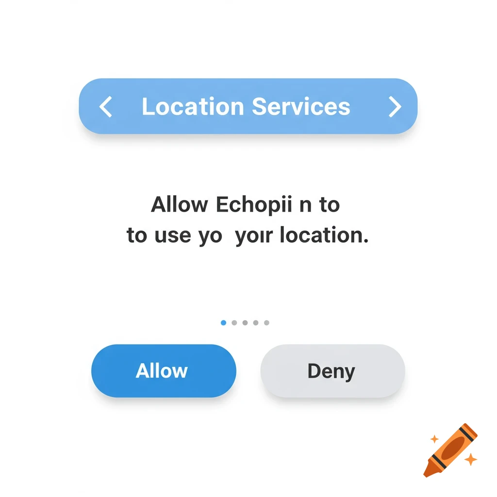 Notification asking to allow EchoPin to use your location on Craiyon
