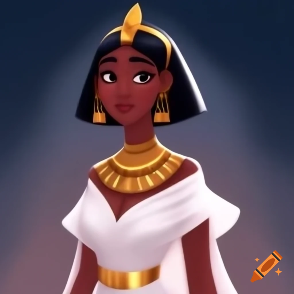 Disney-style illustration of African-inspired Egyptian princess in ...