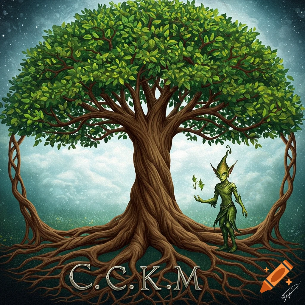 Celtic tree of life with roots and branches forming a circle and ...