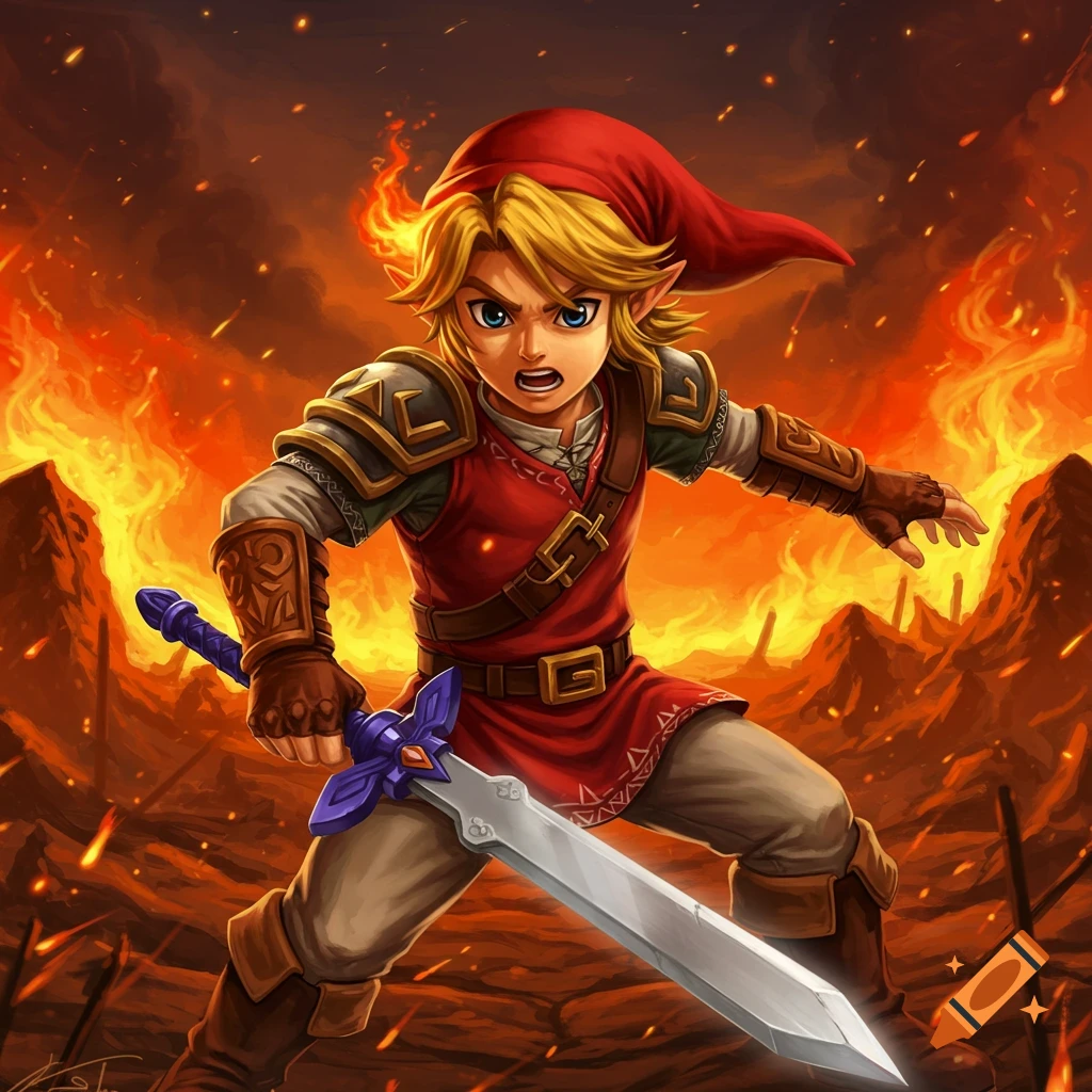 Link from Zelda video game on Craiyon