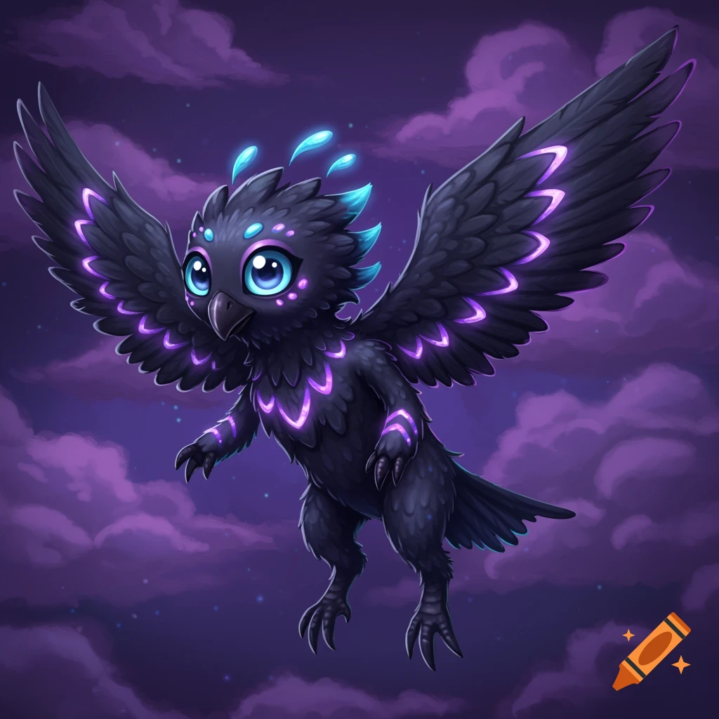My Singing Monsters dark/flying element monster on Craiyon