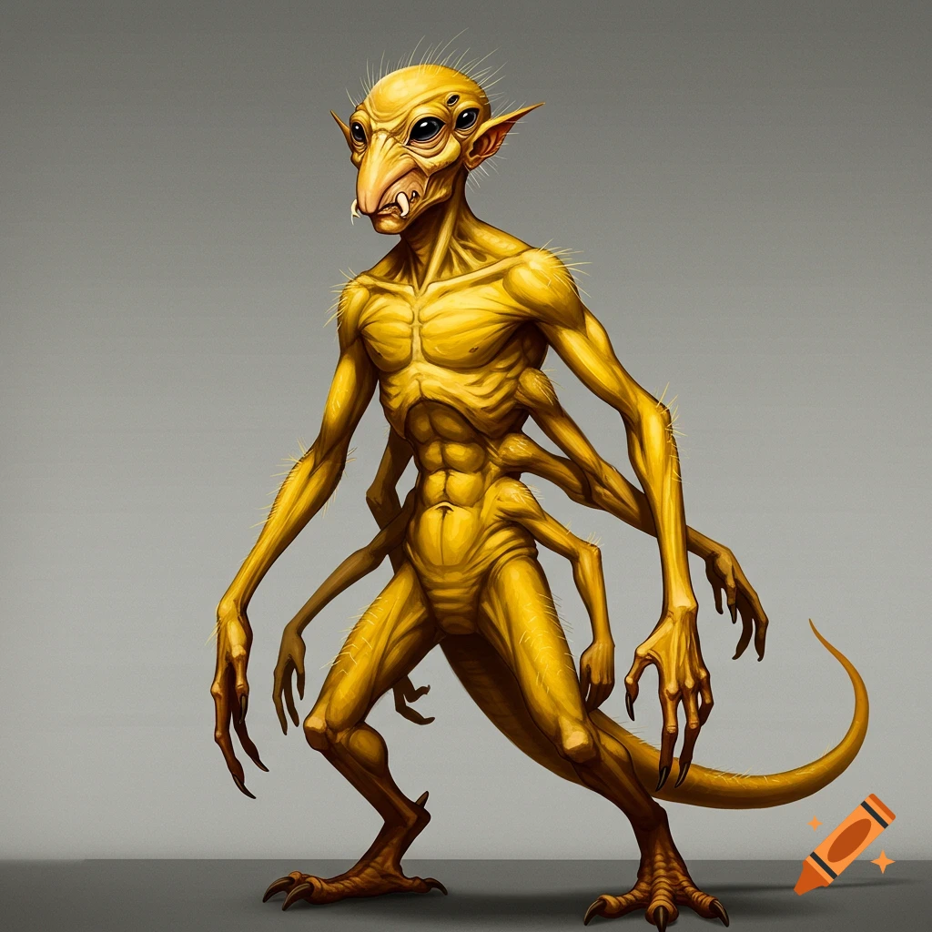 Three-legged, hairy red animal with a square head. on Craiyon