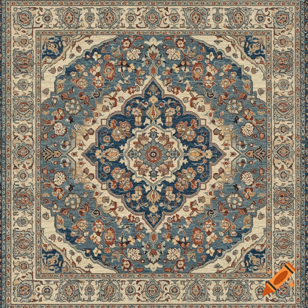 Carpet weaving pattern on Craiyon