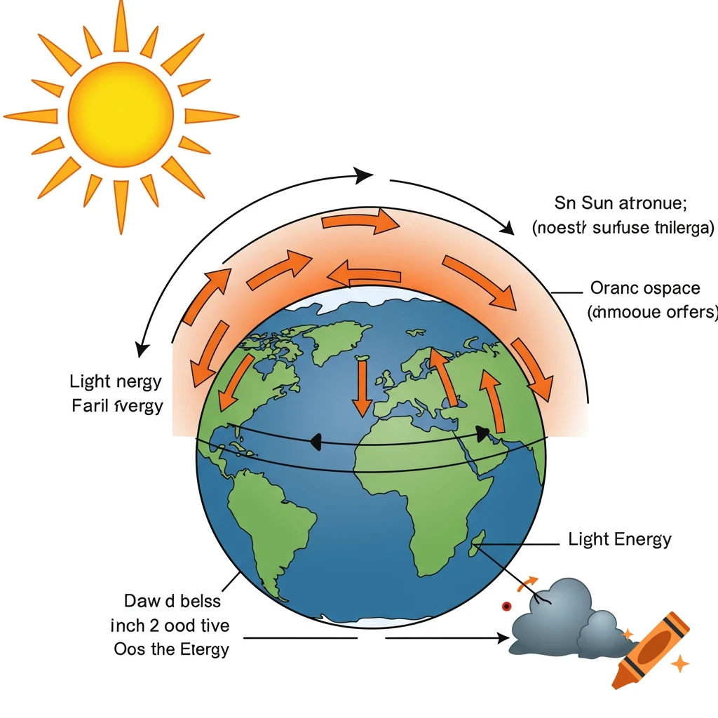 Greenhouse Effect Diagram Instructions on Craiyon