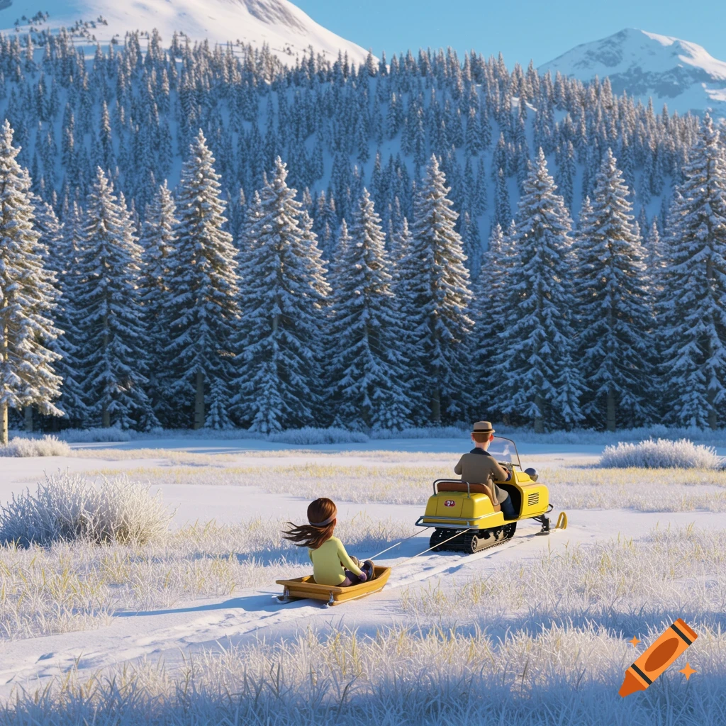 Riding Polaris SKS with life jacket on Craiyon