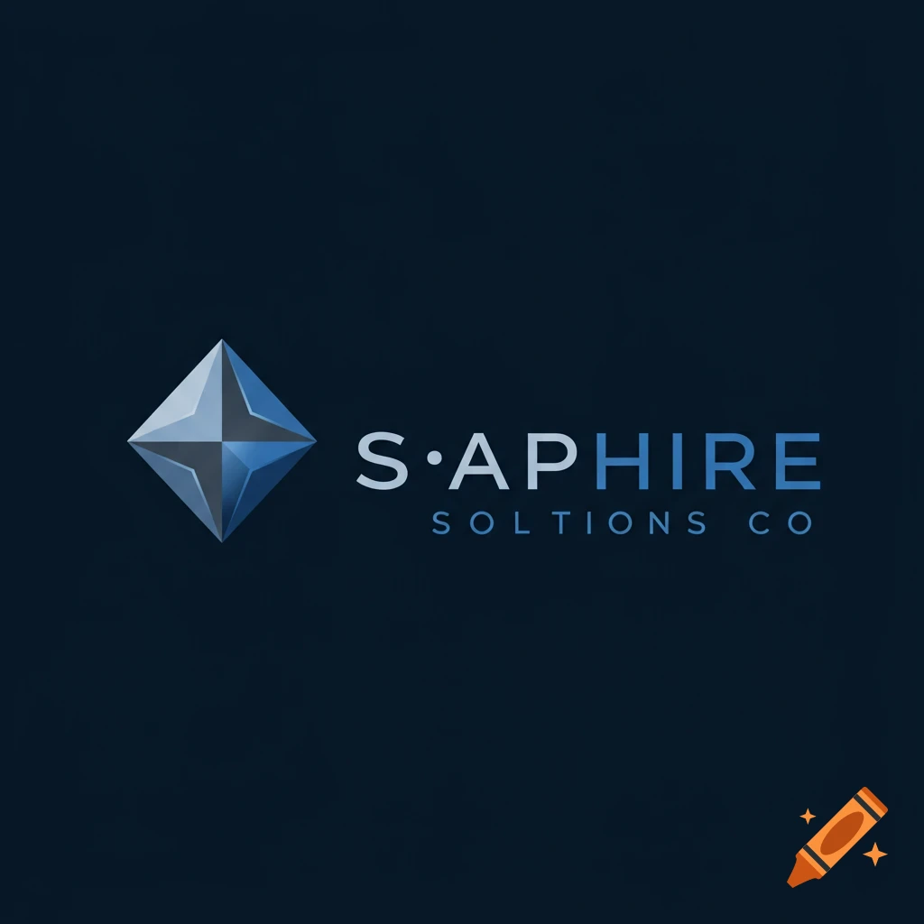 Sapphire Solutions Co logo, freight and logistics company, blue sleek design on Craiyon