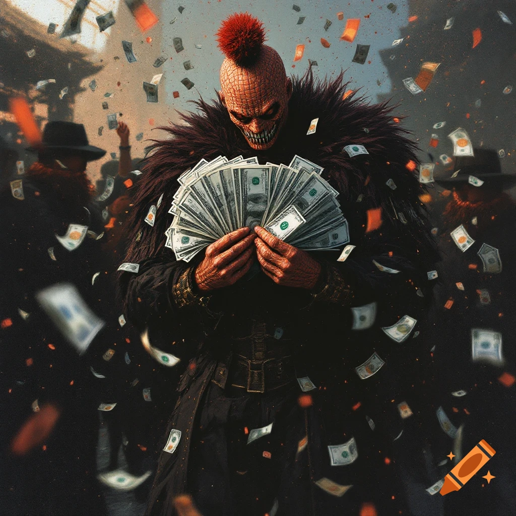 System of a Down (SOAD) band members with a person holding money in the ...