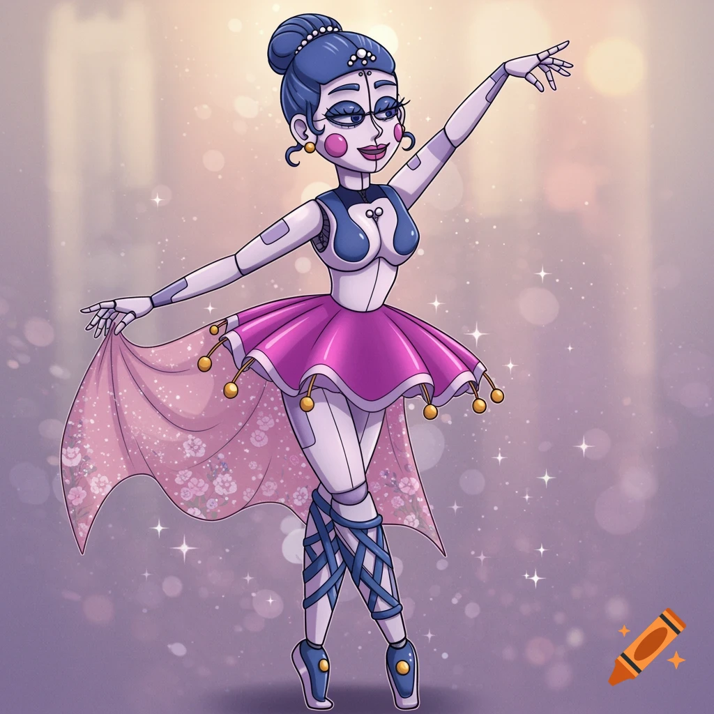 Ballora, an animatronic ballerina from Five Nights at Freddy's, stands ...
