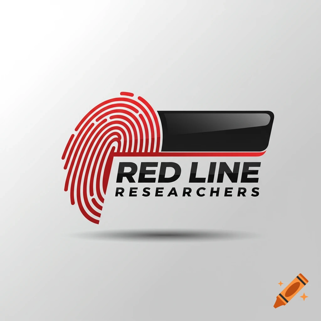 Logo with a red fingerprint graphic and the text RED LINE RESEARCHERS ...