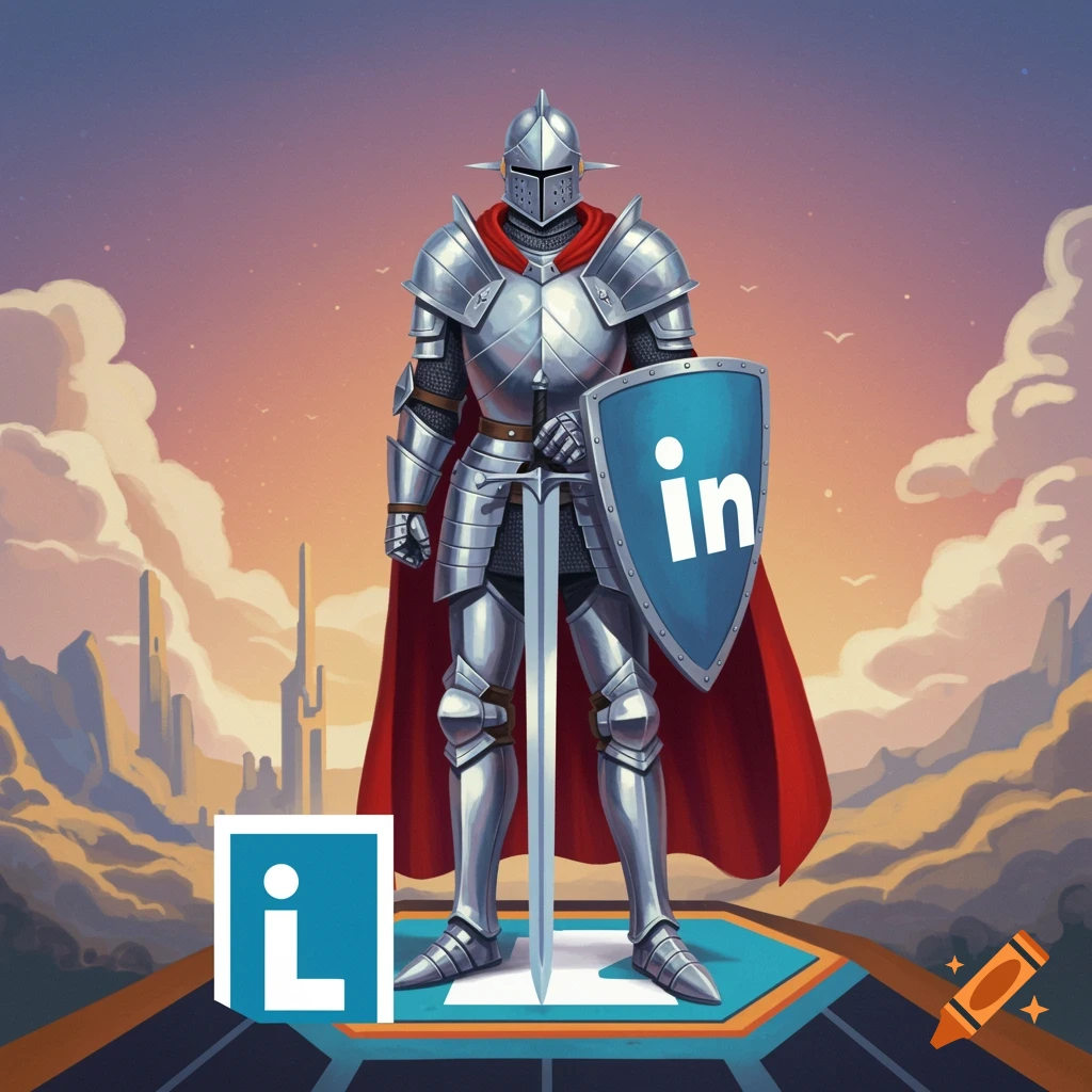 Knight with Finnish flag and Nokia logo sword fighting with a ...