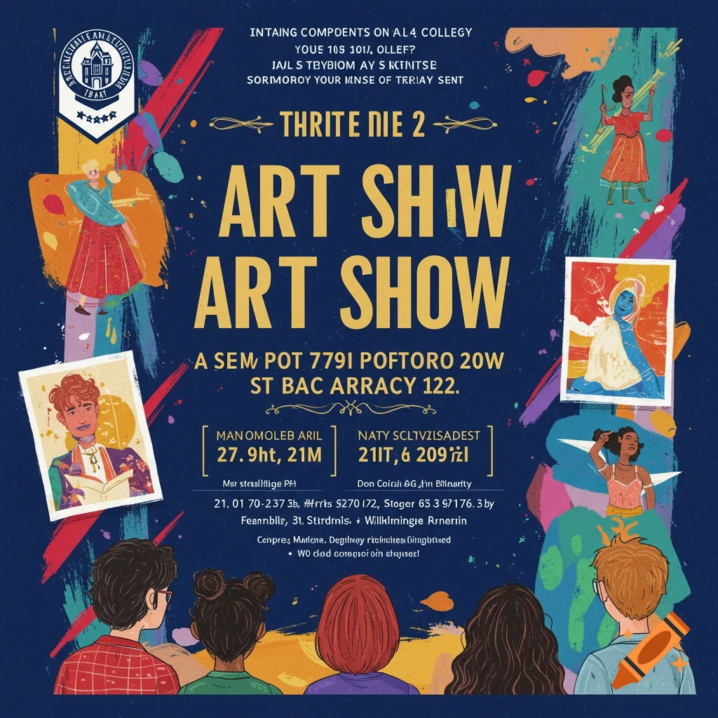 Arts week logo for school on Craiyon