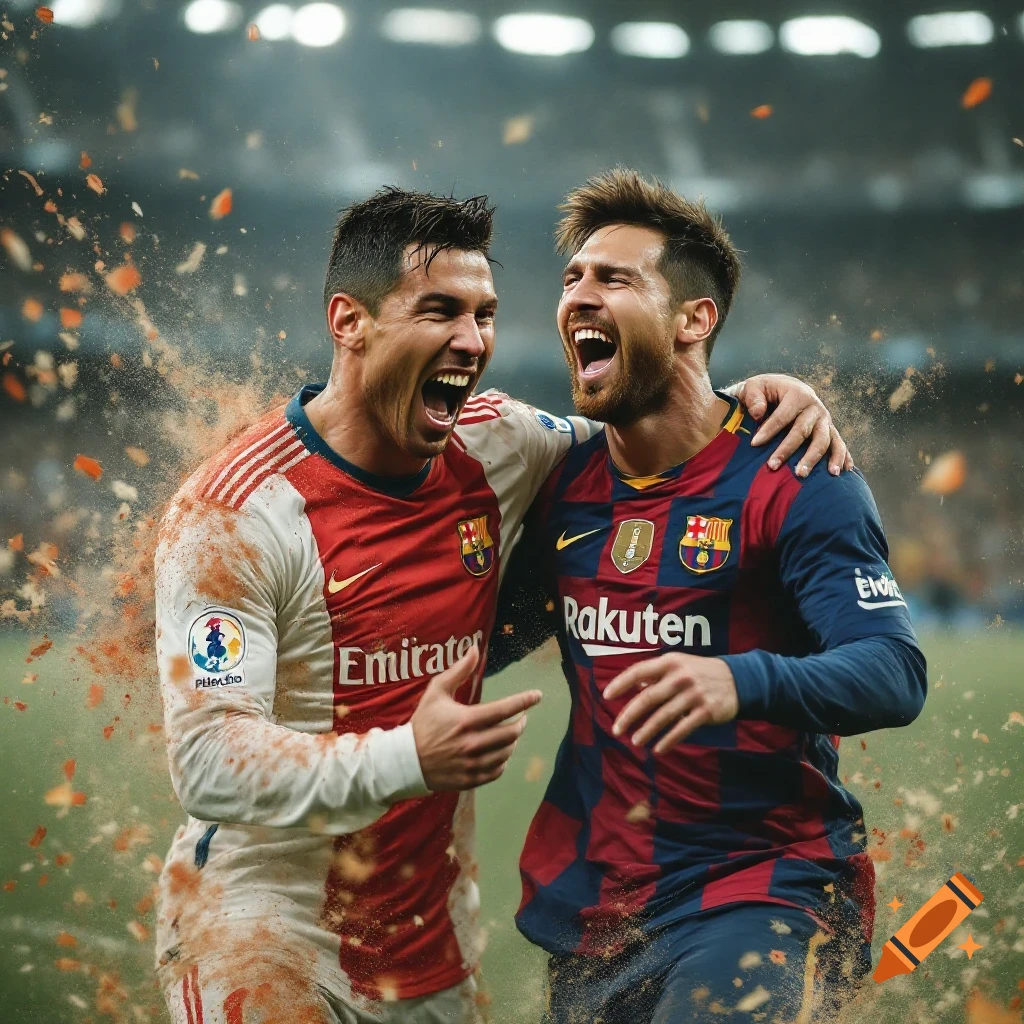 Man resembling Lionel Messi in a football kit with a dragon in a ...