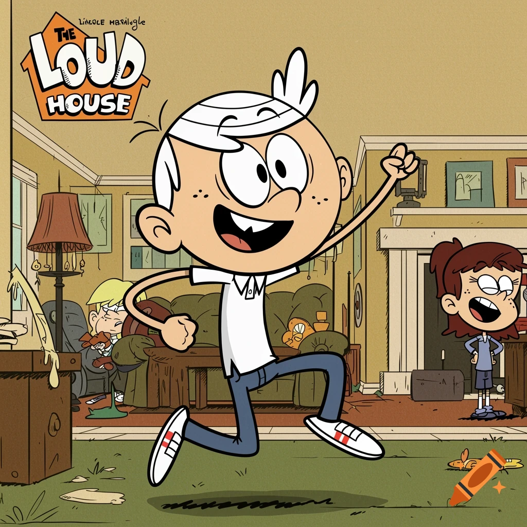 Leni Loud from The Loud House looks angry with clenched fists on Craiyon