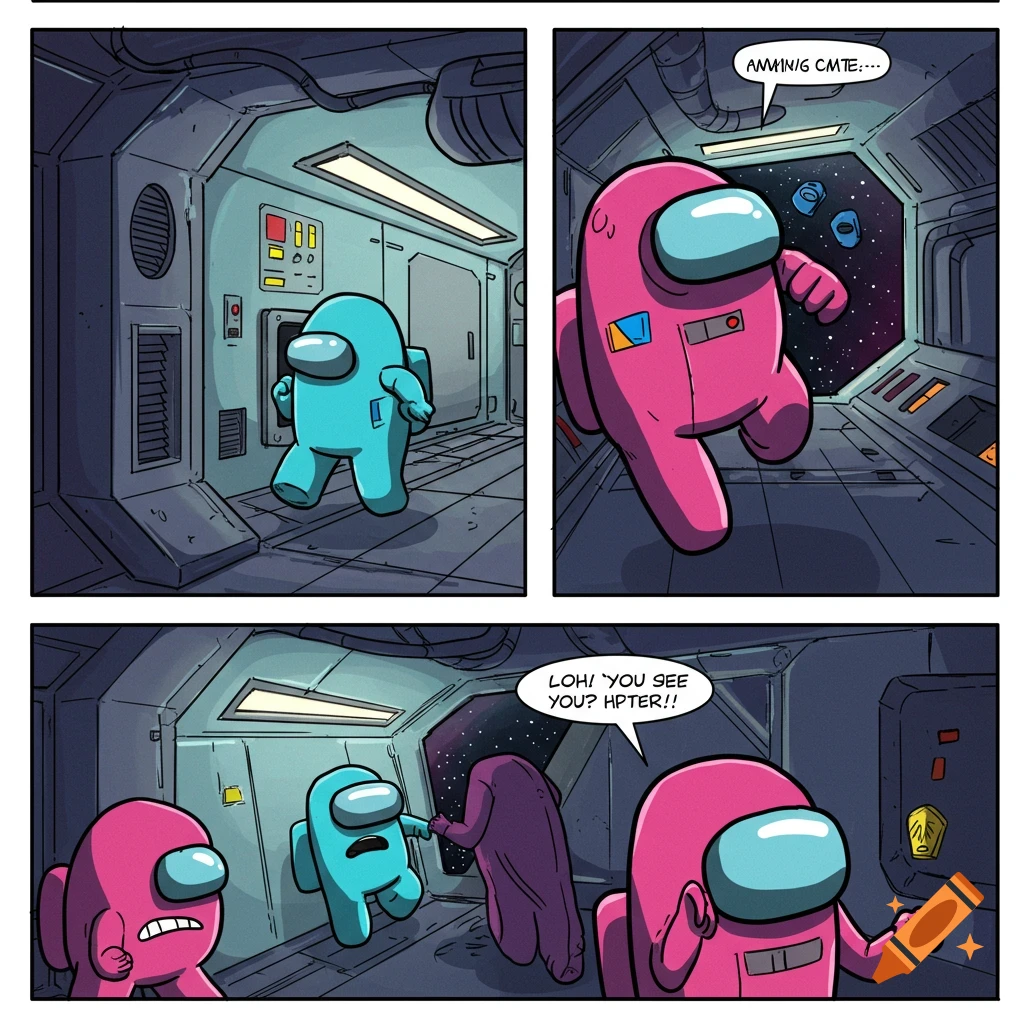 Among Us comic on Craiyon