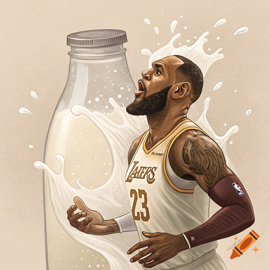 Caricature of Lebron James sitting on a toilet while holding a ...