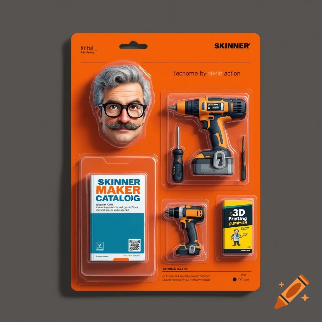 A blister card toy package for a Skinner Maker action figure, featuring ...
