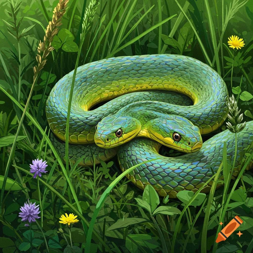 Pocket snake on Craiyon