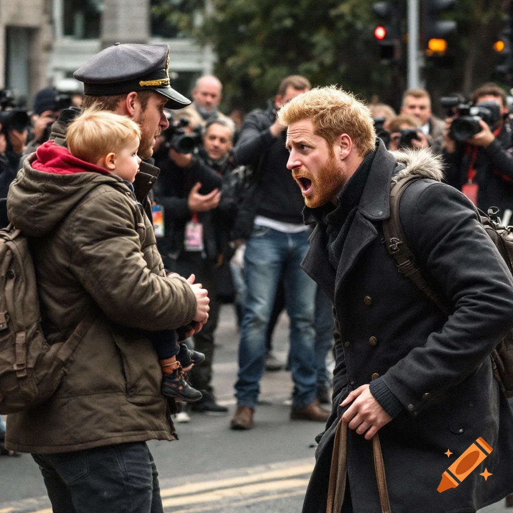 Little boy being screamed at by his dad, paparazzi photo on Craiyon