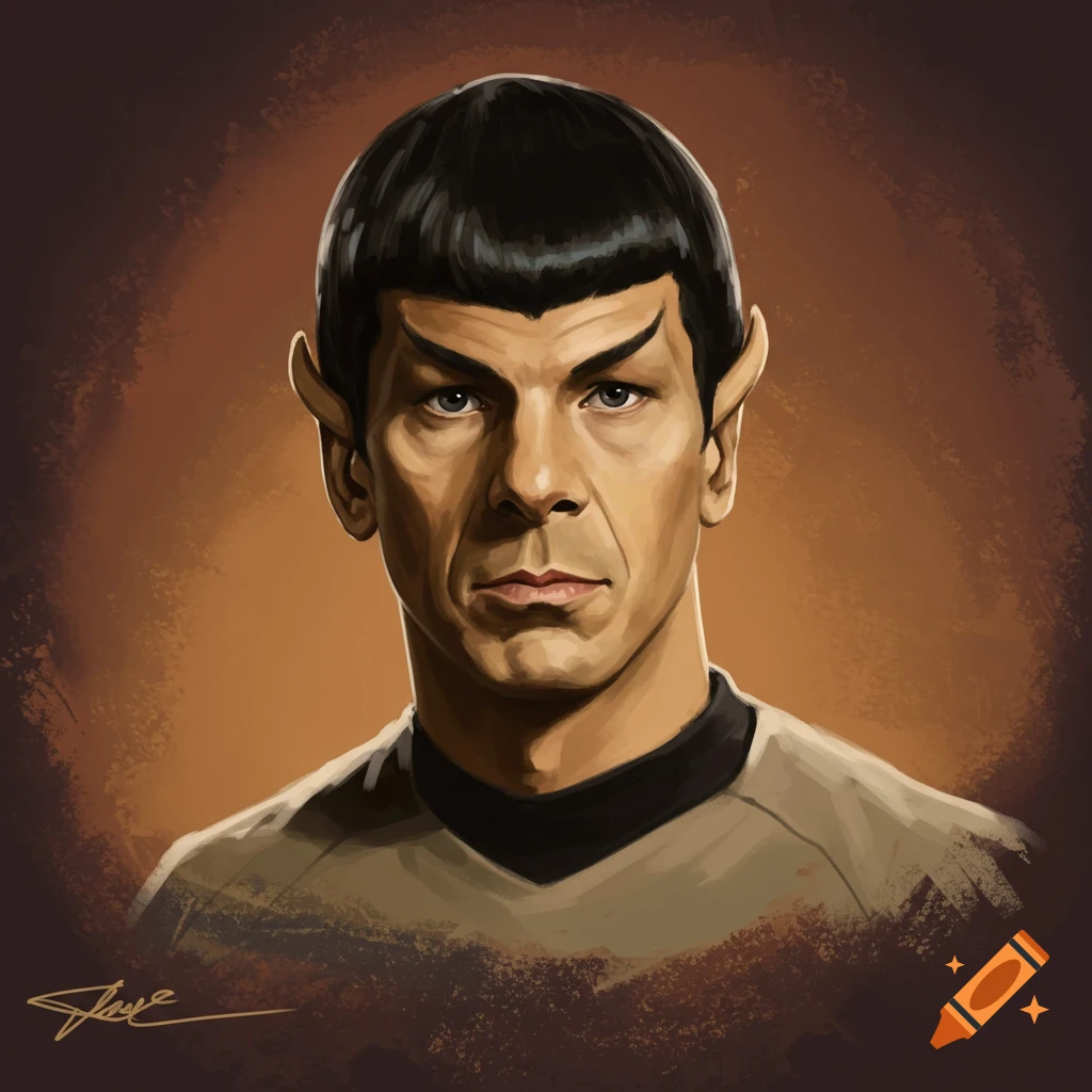 A portrait of Spock from Star Trek. on Craiyon