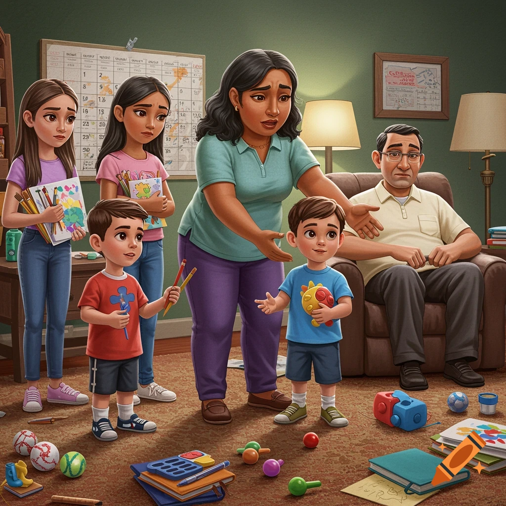 Family sculpture showing a Latino mother supporting her autistic son ...