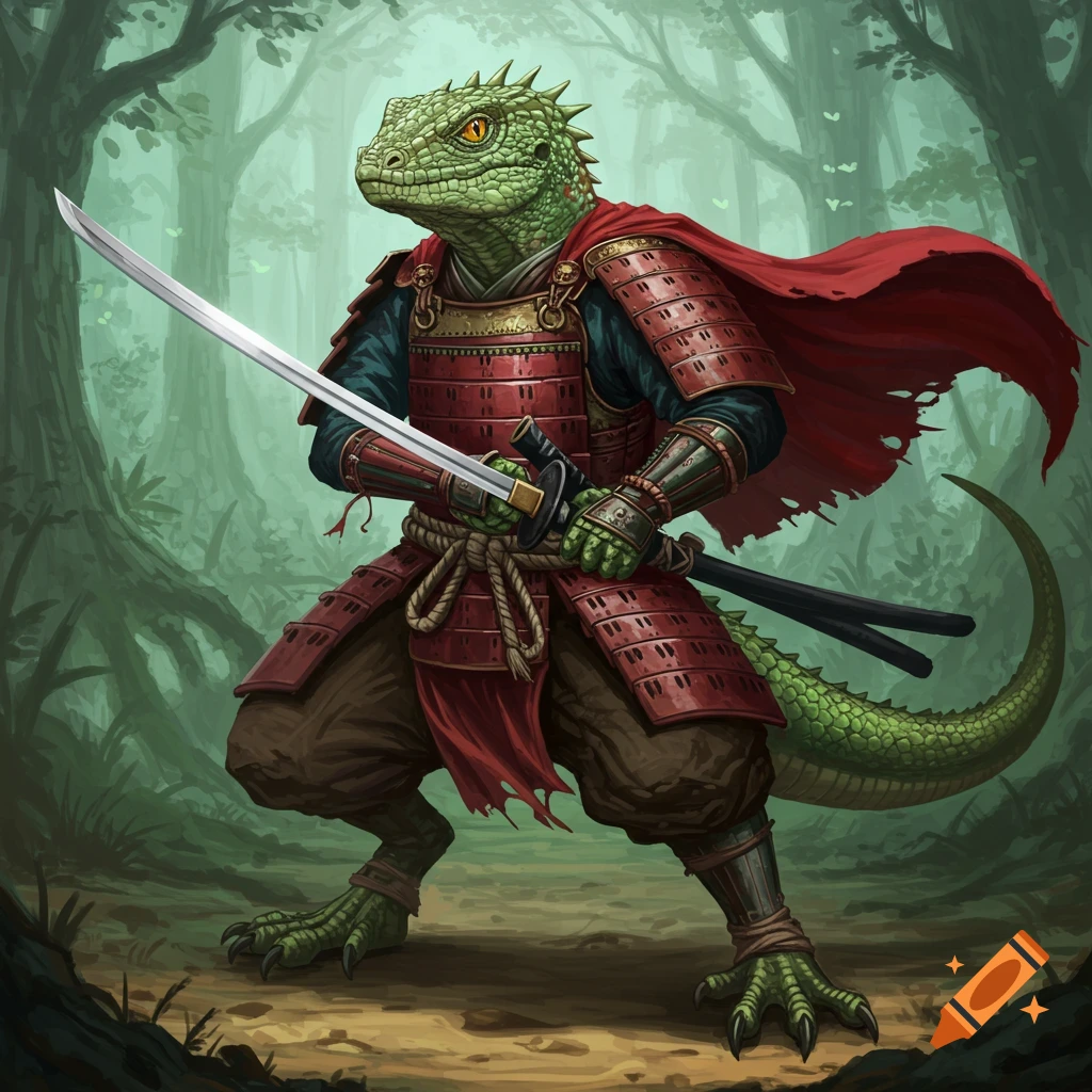 A green slime creature is wearing knight armor and holding a sword in a ...
