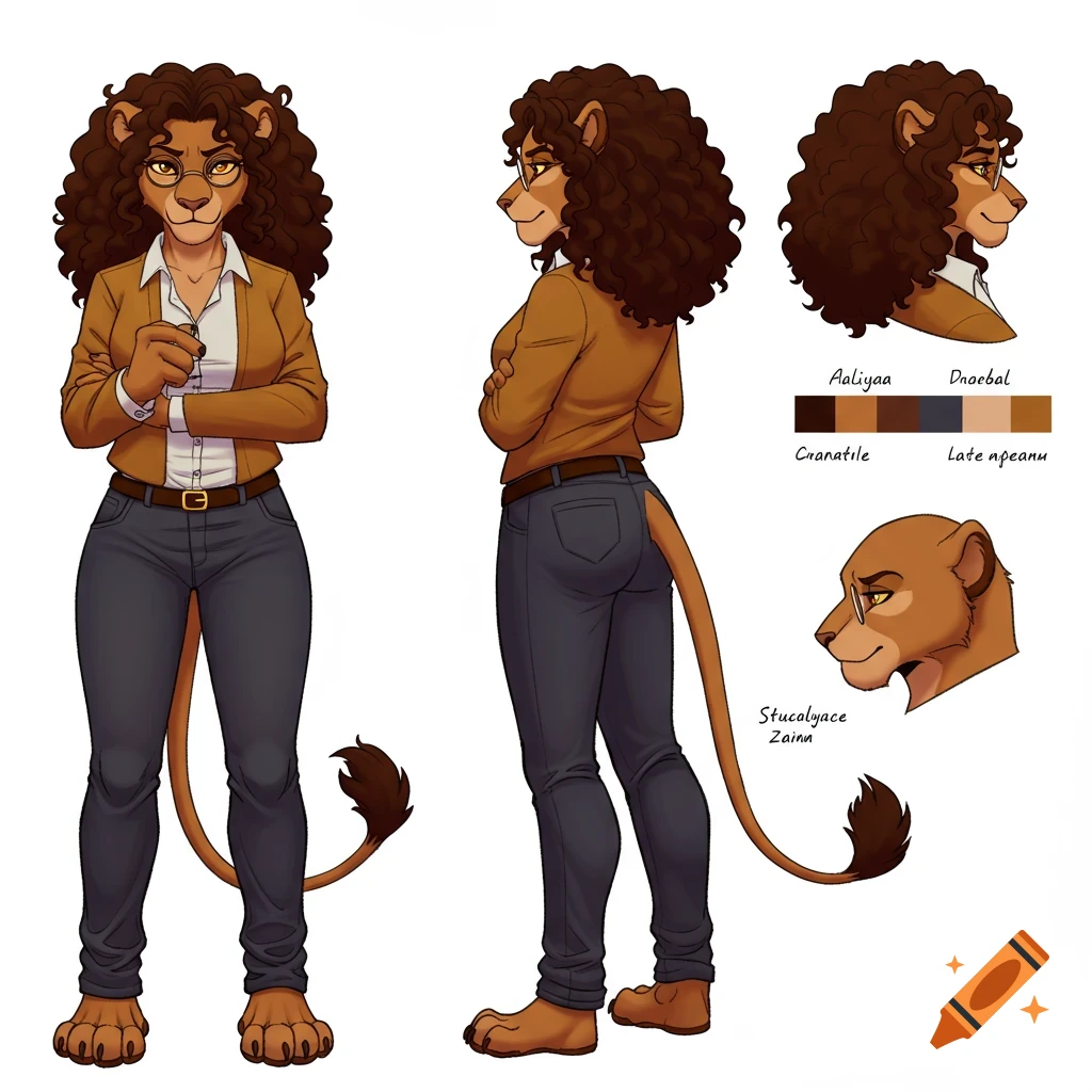 Cartoon model sheet of a young female boxer in red gear, flexing ...