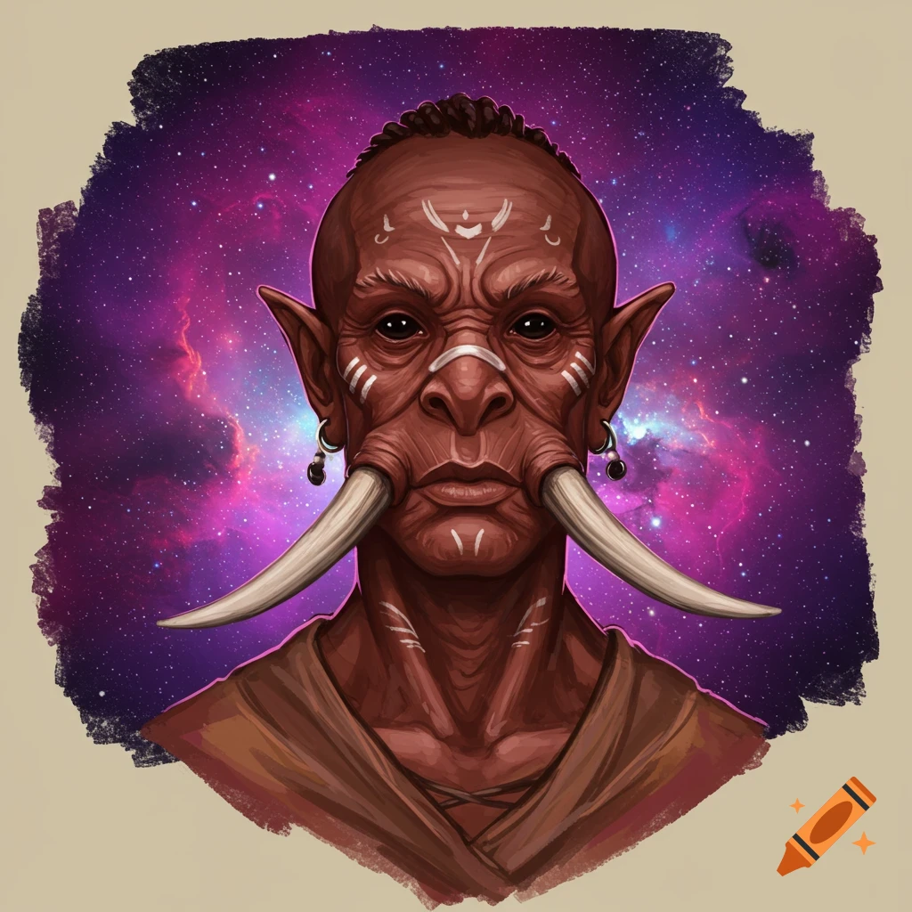 Tellarite with tusks on Craiyon