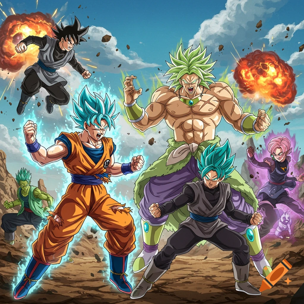 UI Goku, Ultra Ego Vegeta, Beast Gohan, Super Saiyan Broly, and Goku ...