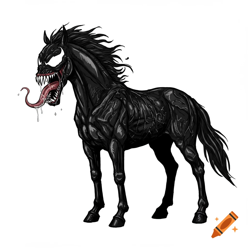 Ghost Rider Venom symbiote sketch on Craiyon