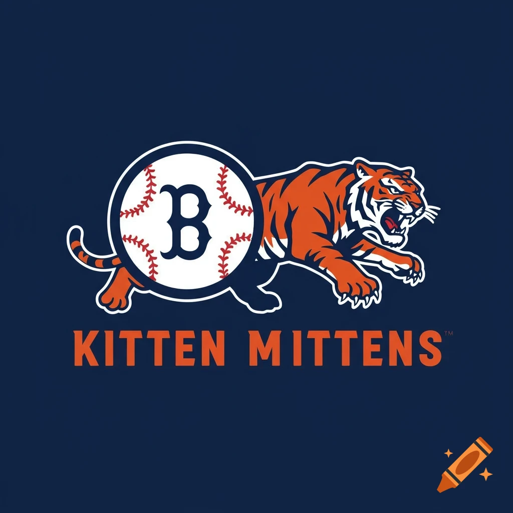 Boston Red Sox and Detroit Tigers logos combined for Kitten Mittens ...