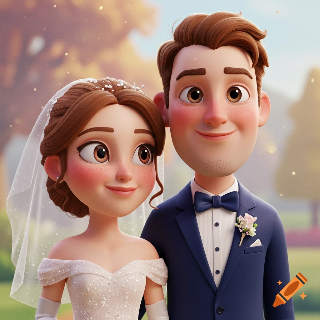 Bride and groom sharing a kiss in realistic 4K on Craiyon