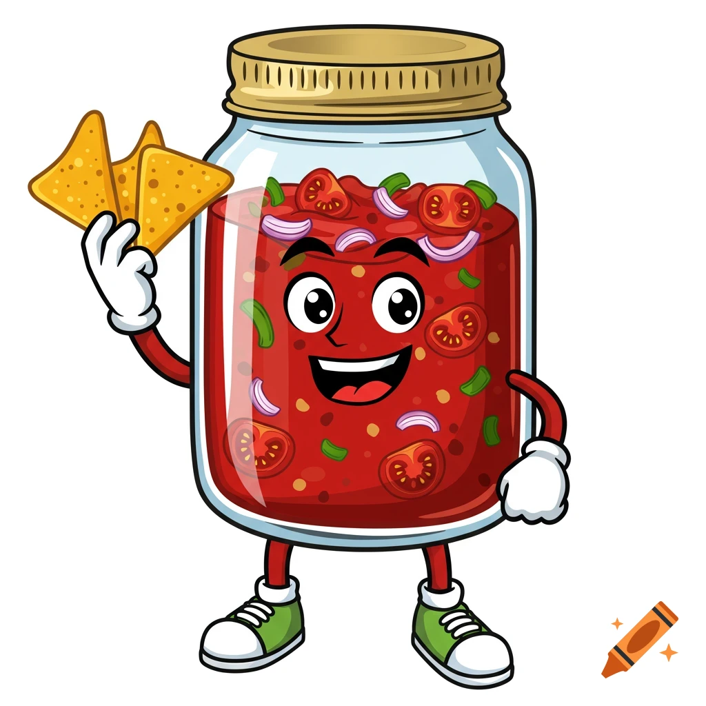 Cartoon Chips And Salsa