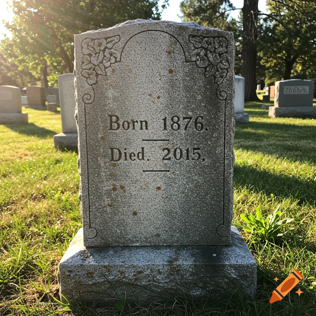 Child's gravestone with flowers in snowy cemetery. on Craiyon