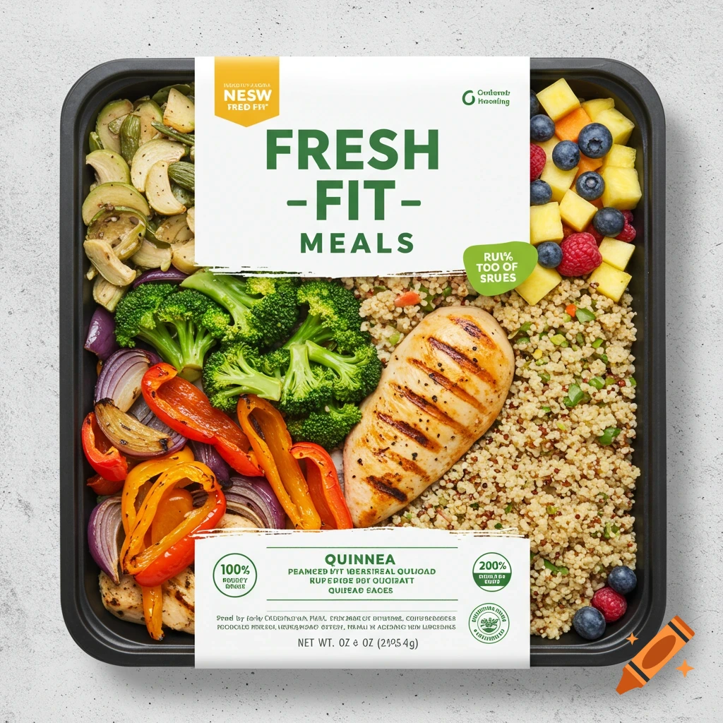Fresh Fit Meals packaged ready-to-eat healthy food on Craiyon